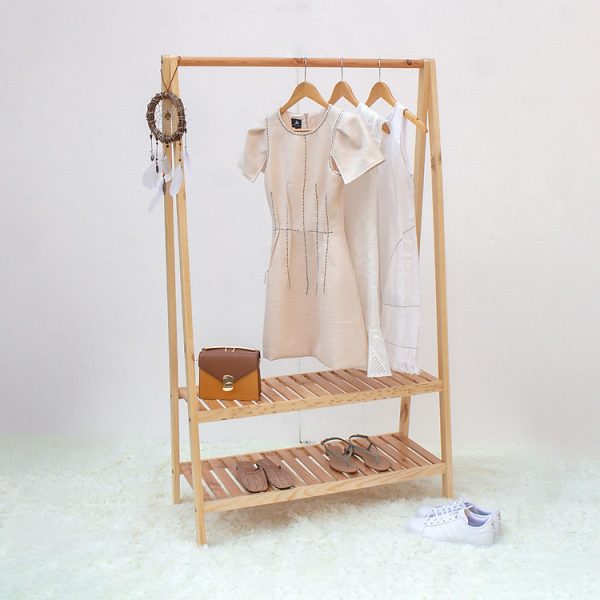 A-Frame Clothes Rack - 1 & 2 Tier (Pine Wood) - Bamboo Planet