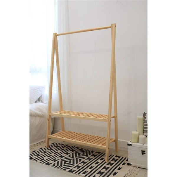 A-Frame Clothes Rack - 1 & 2 Tier (Pine Wood) - Bamboo Planet