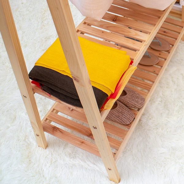 A-Frame Clothes Rack - 1 & 2 Tier (Pine Wood) - Bamboo Planet
